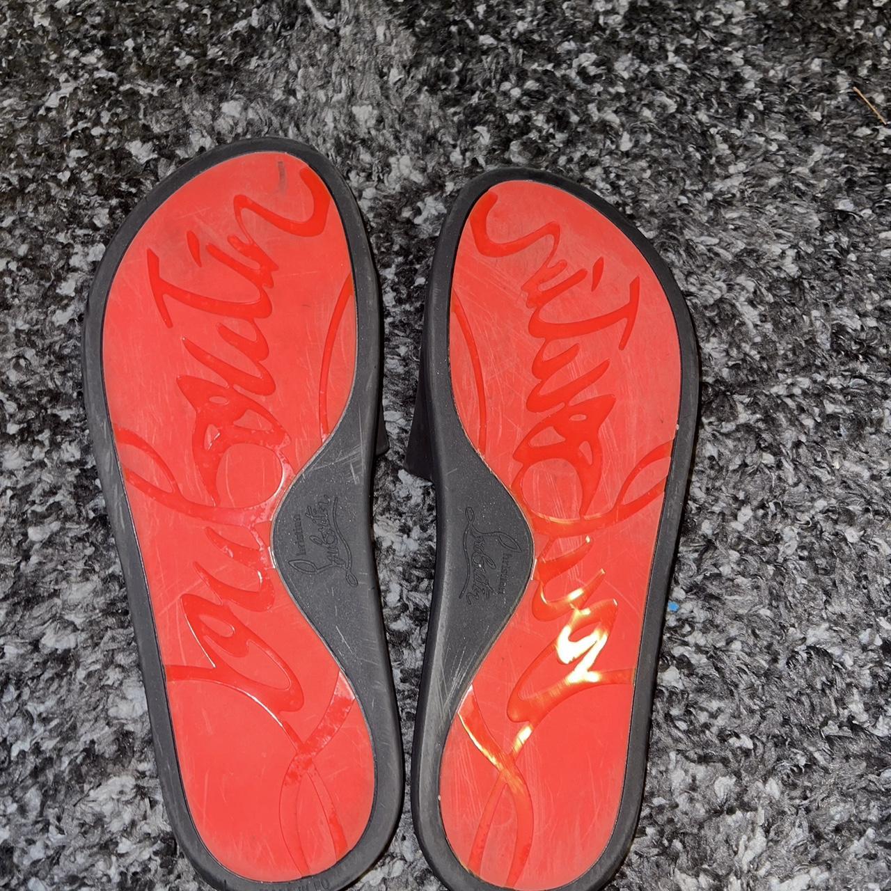Christian louboutin red bottom slides Mens No box... - Depop