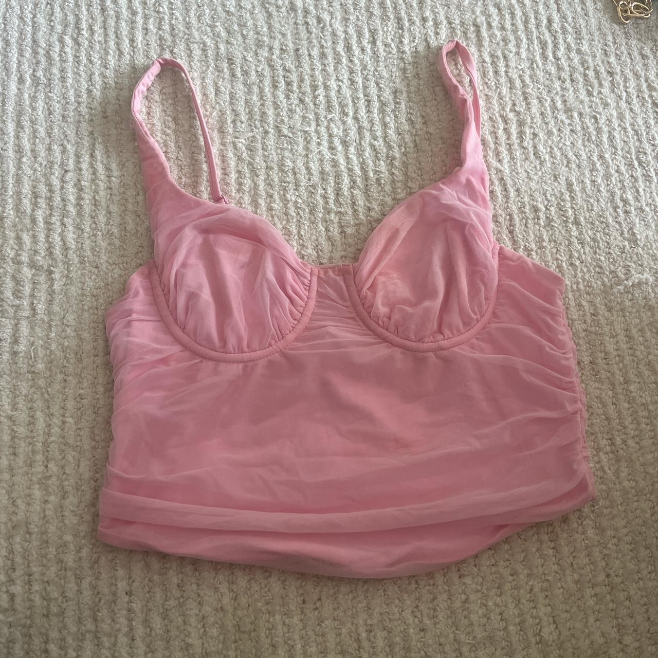 TIC TOC size medium pink going out top, worn once - Depop