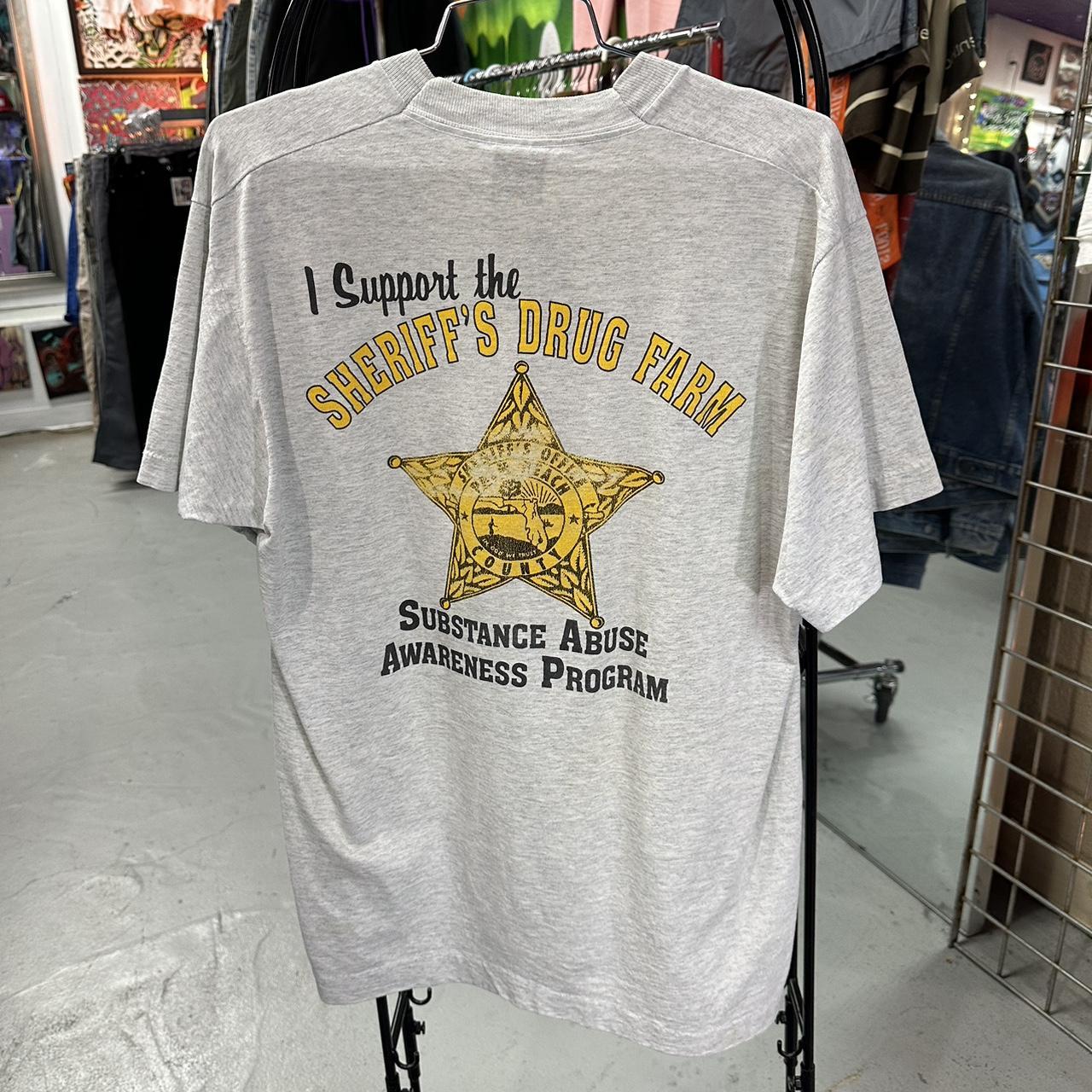 90s Cure The Crack Drug Shirt Police Department... - Depop