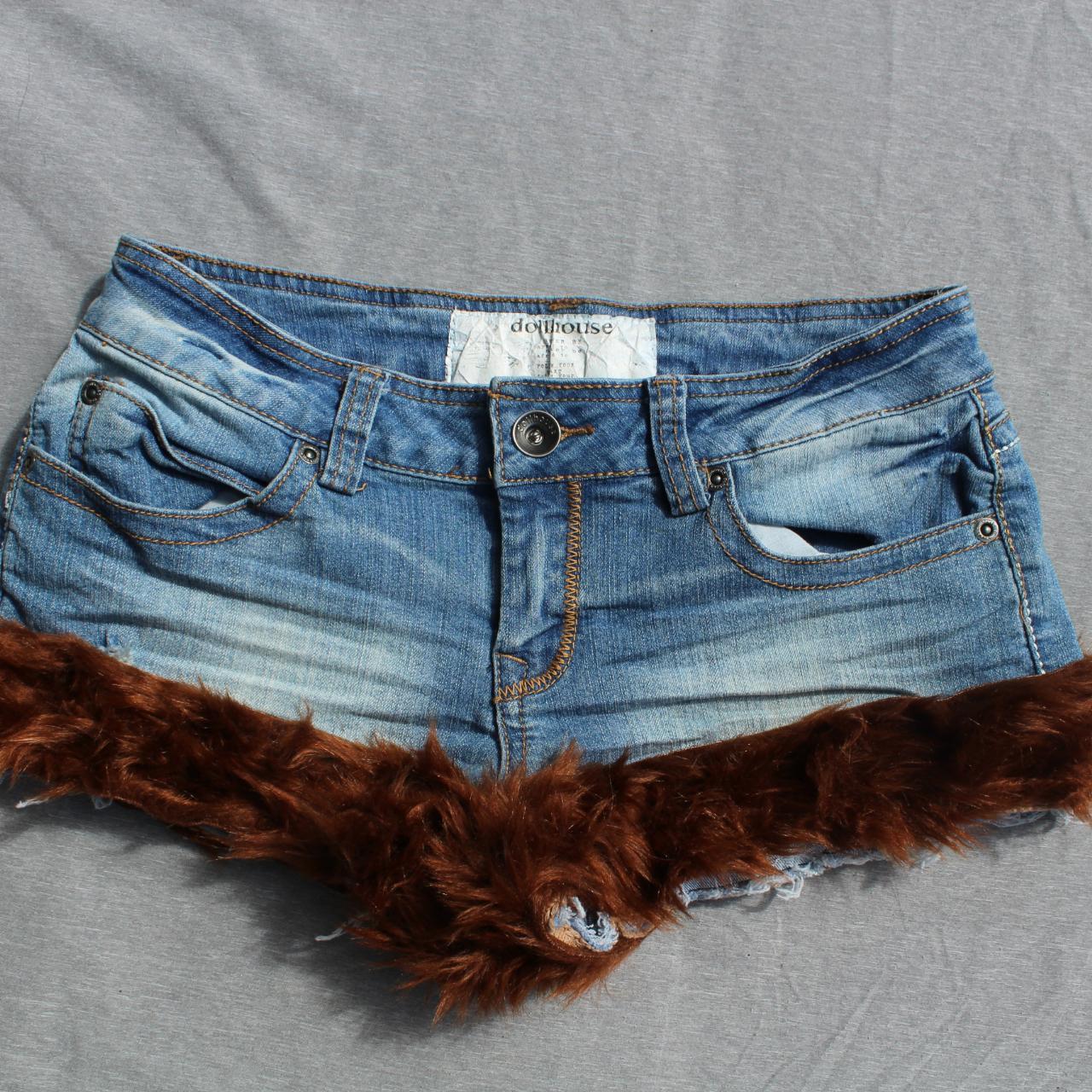 Gyaru denim mini shorts w/ mini corsets n bows (was... - Depop