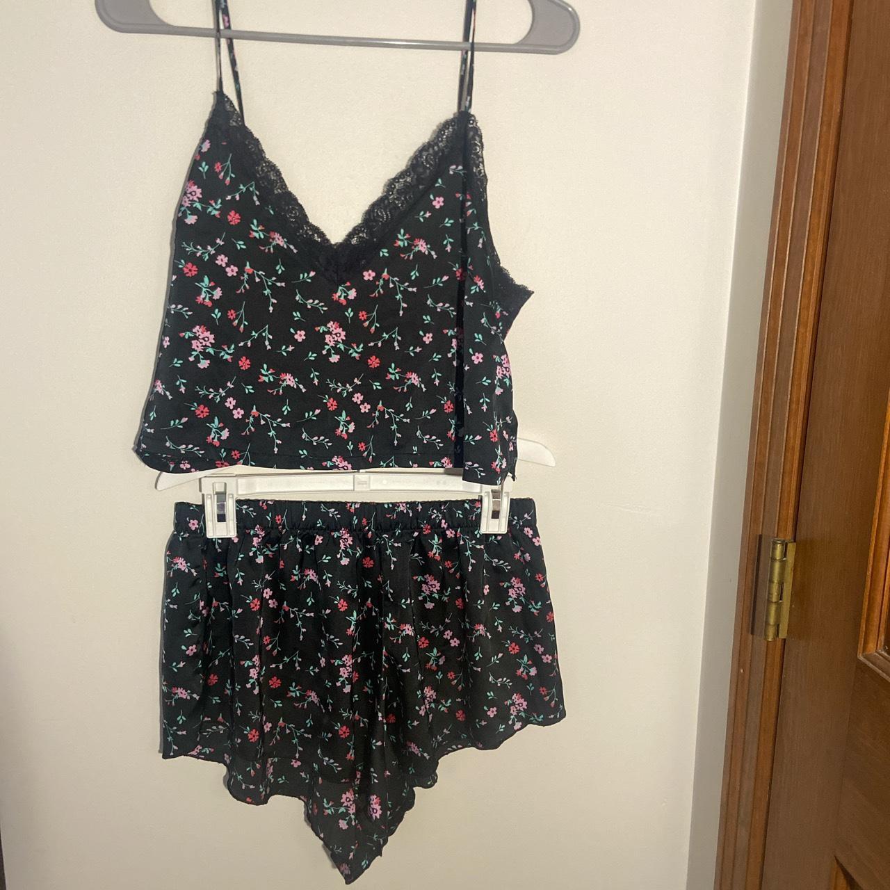 adorable satin matching pj set in perfect... - Depop