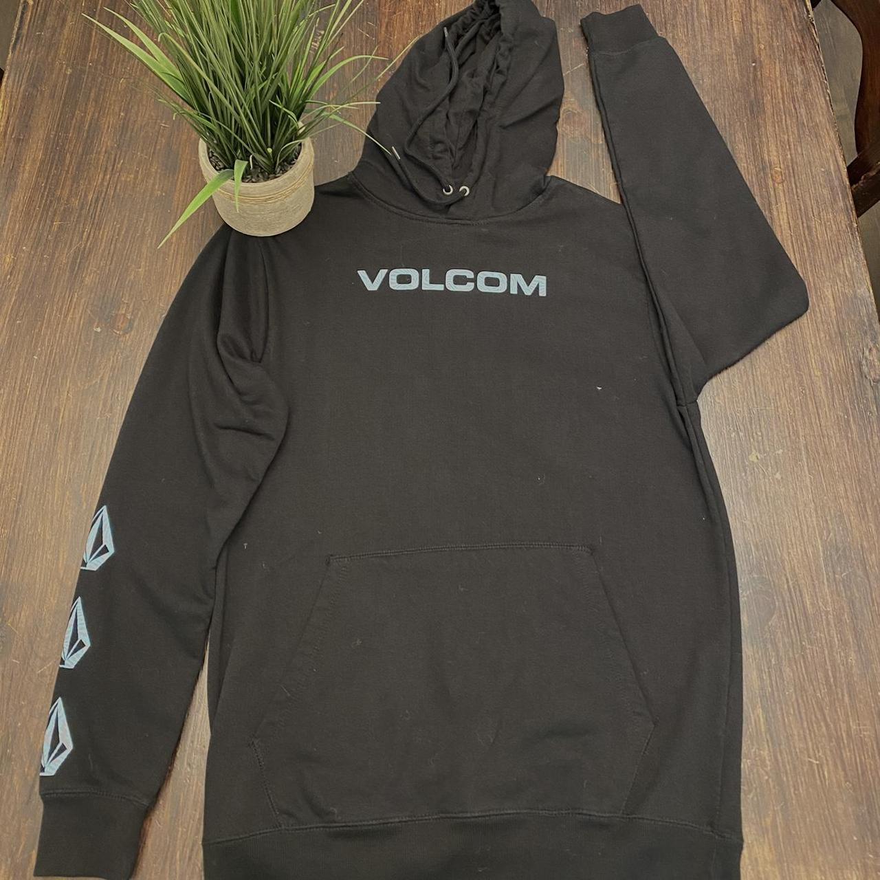 Volcom Men's Black Hoodie | Depop