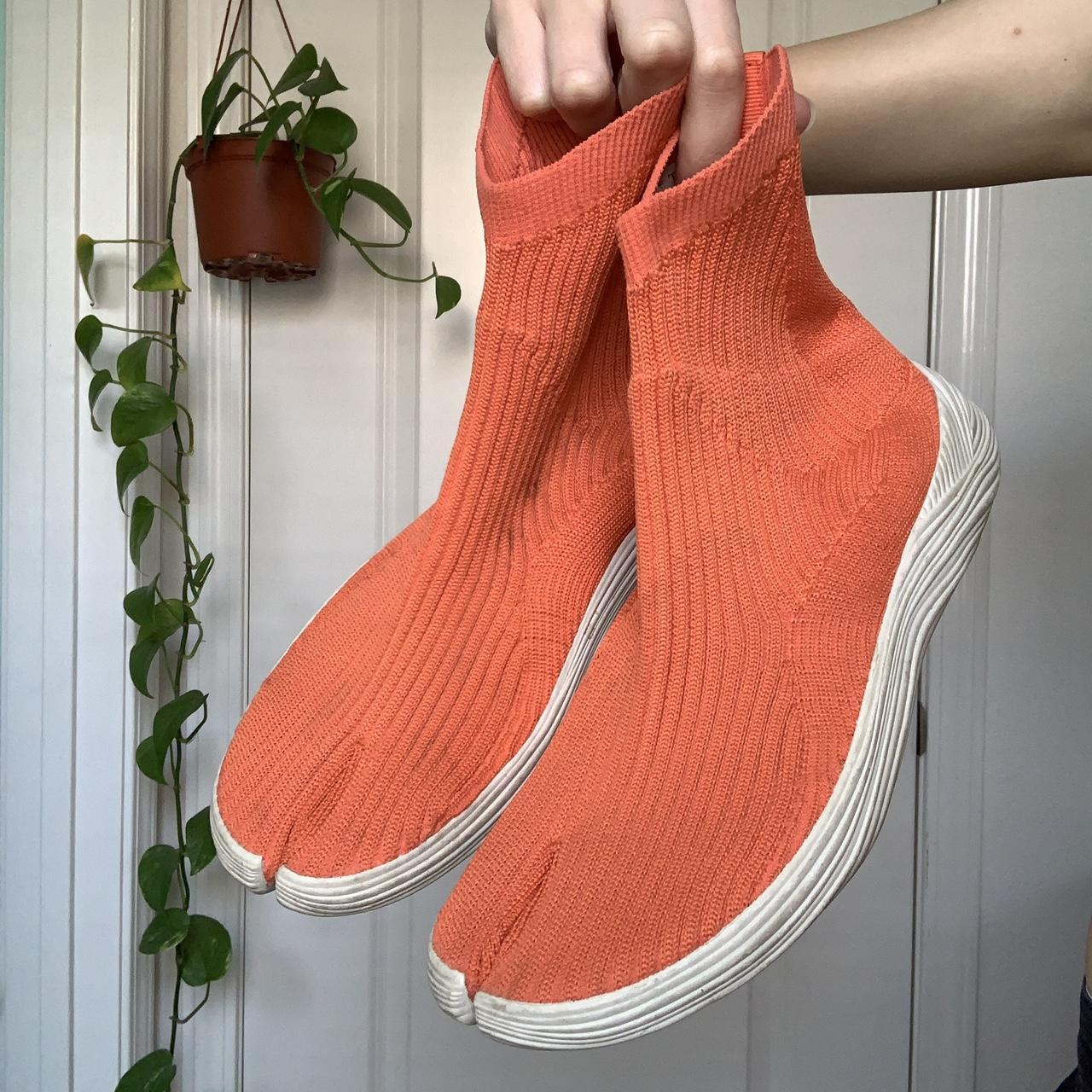 Orange tabi sneakers 🧶 Brand is ilysm They have a... - Depop