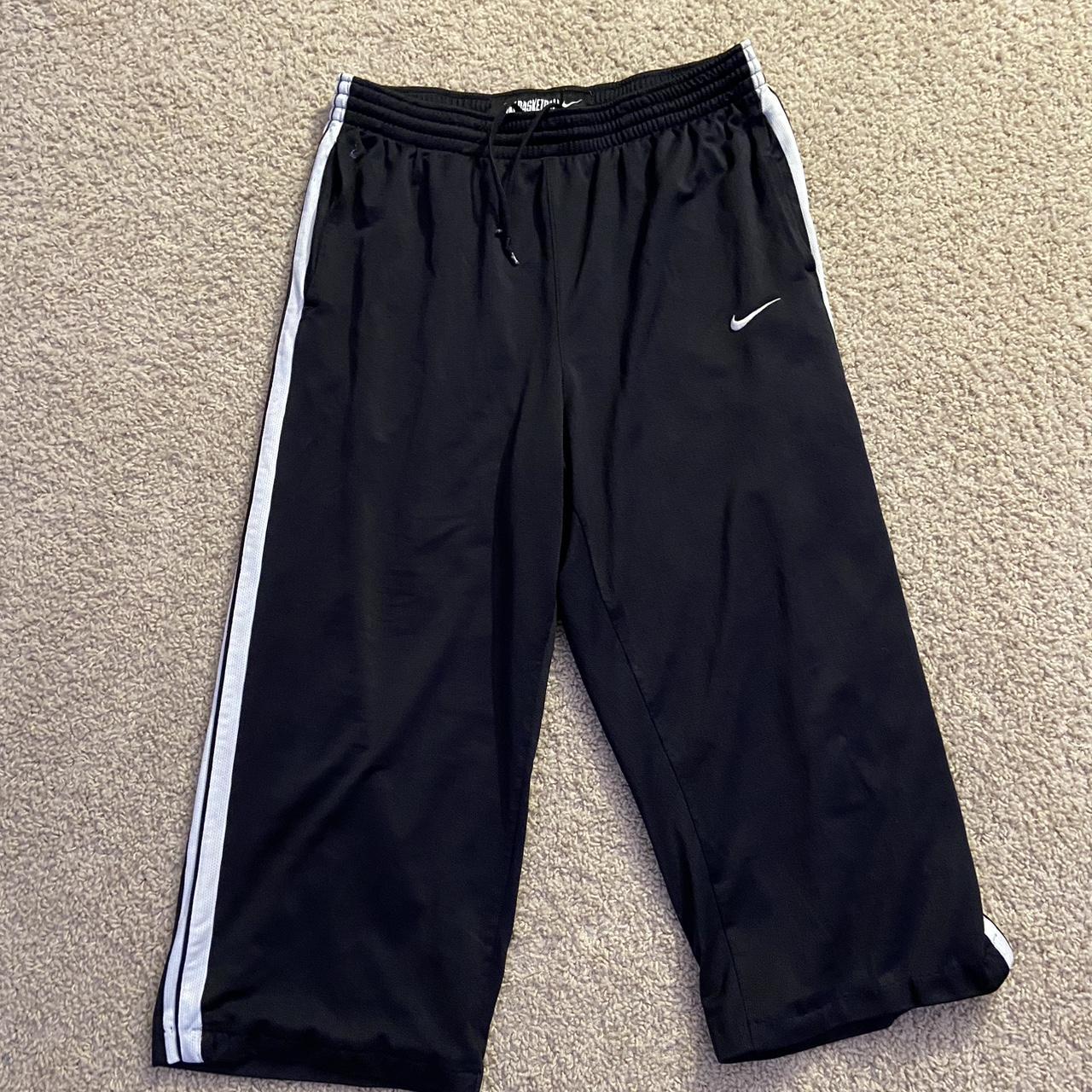 - Black Nike mesh Basketball/Track pants - Waist... - Depop