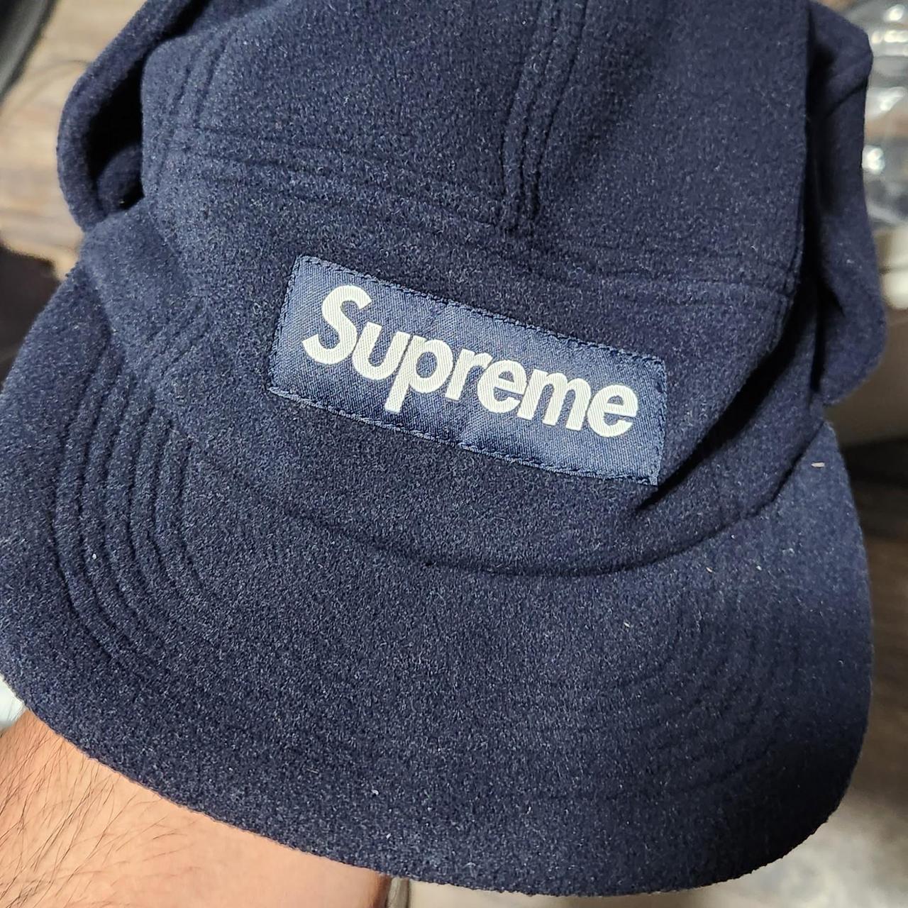 Supreme Polar Fleece Ear Flap Camp Cap Blue Size M/L - Depop