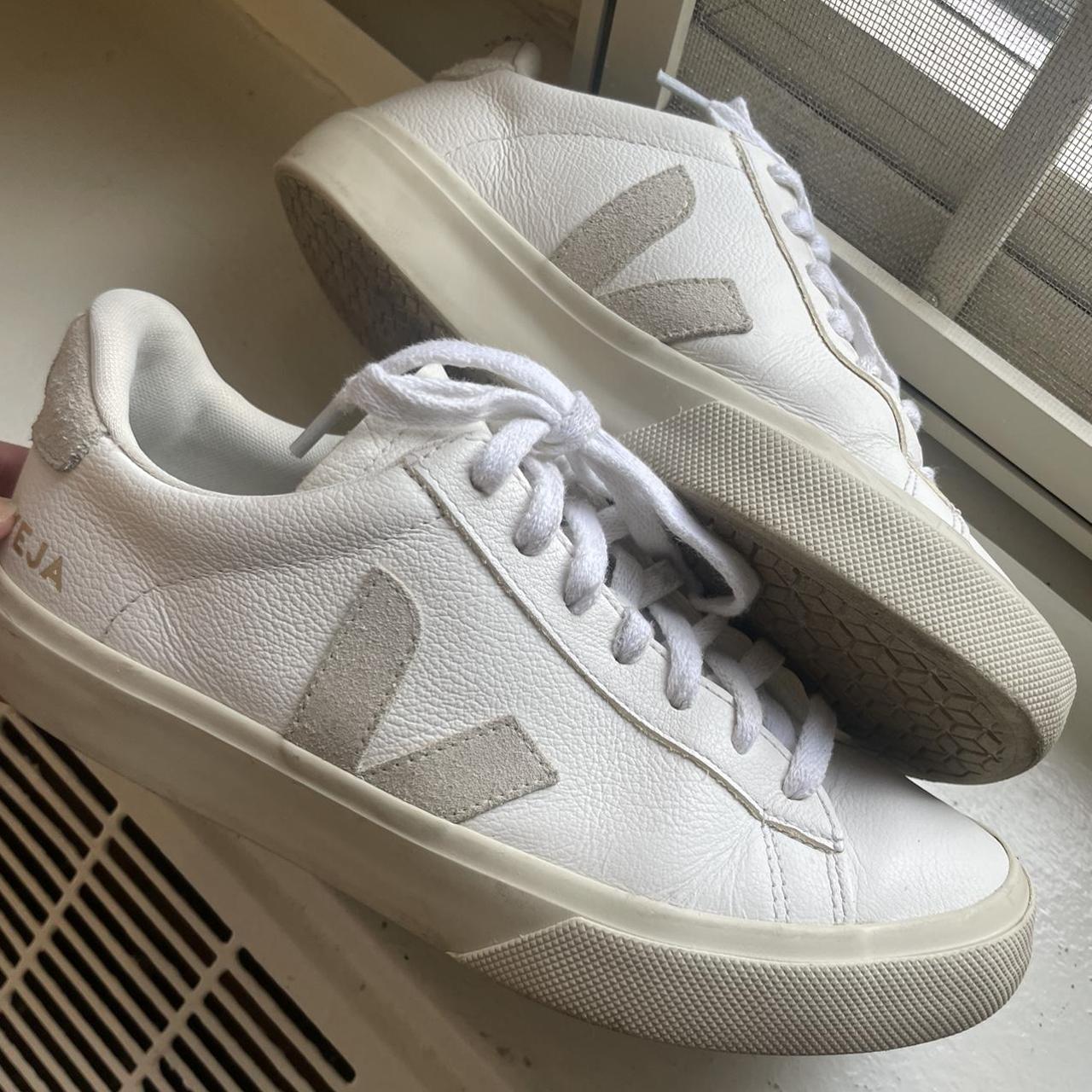 Veja Women's White and Grey Trainers | Depop