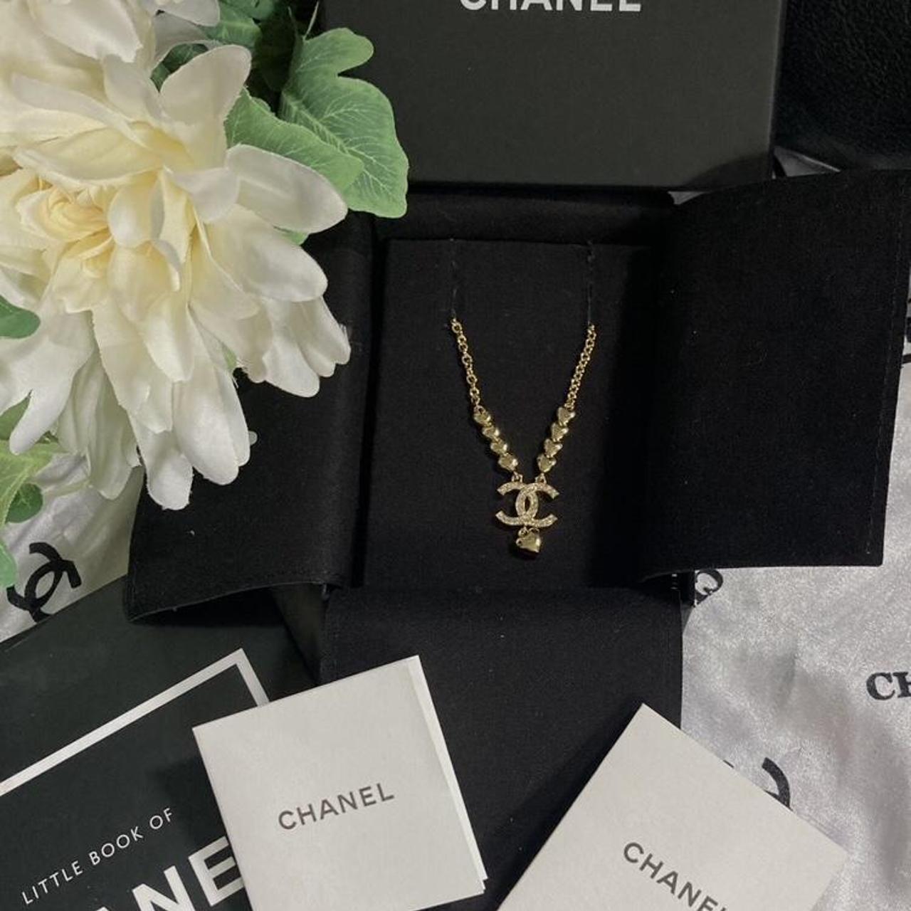 Stunning authentic Chanel heart necklace with iconic... - Depop
