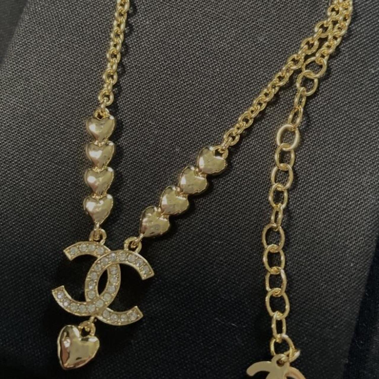 Stunning authentic Chanel heart necklace with iconic... - Depop