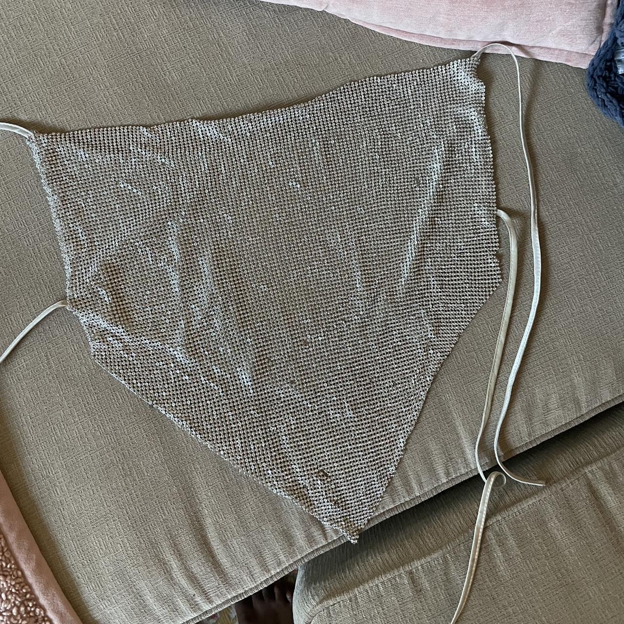 Silver Chain Top - Depop