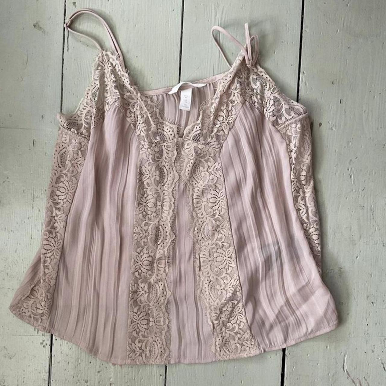Beautiful soft blush beige vest/cami top, floaty... - Depop