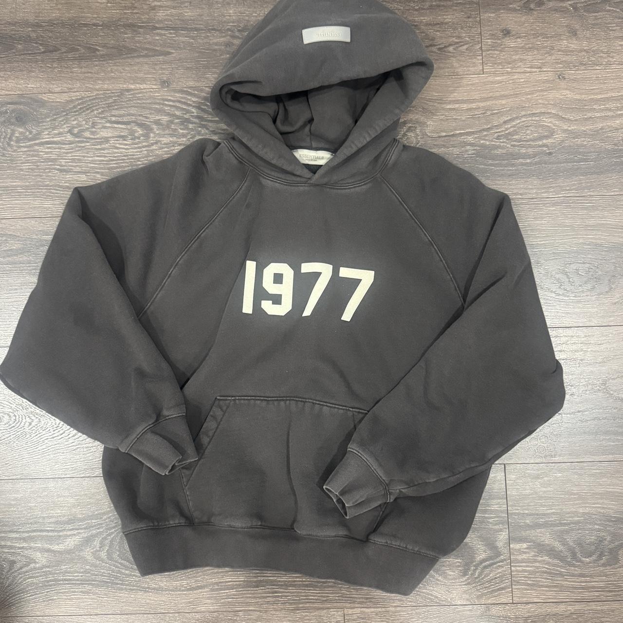 Fear of God Essentials 1977 hoodie Dark Brown -... | Depop