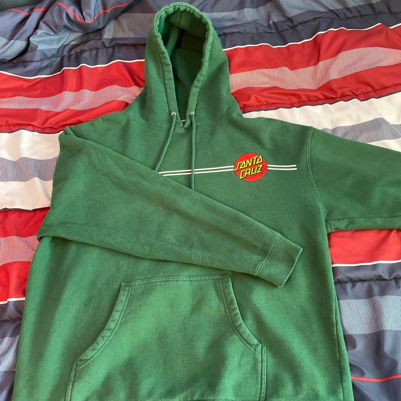 Dark green Santa Cruz hoodie - Depop
