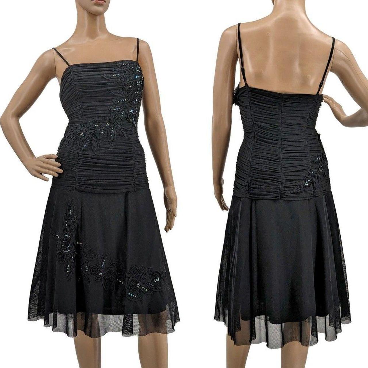 Vintage late 1990s, early 2000s (y2k) Sue Wong black... | Depop