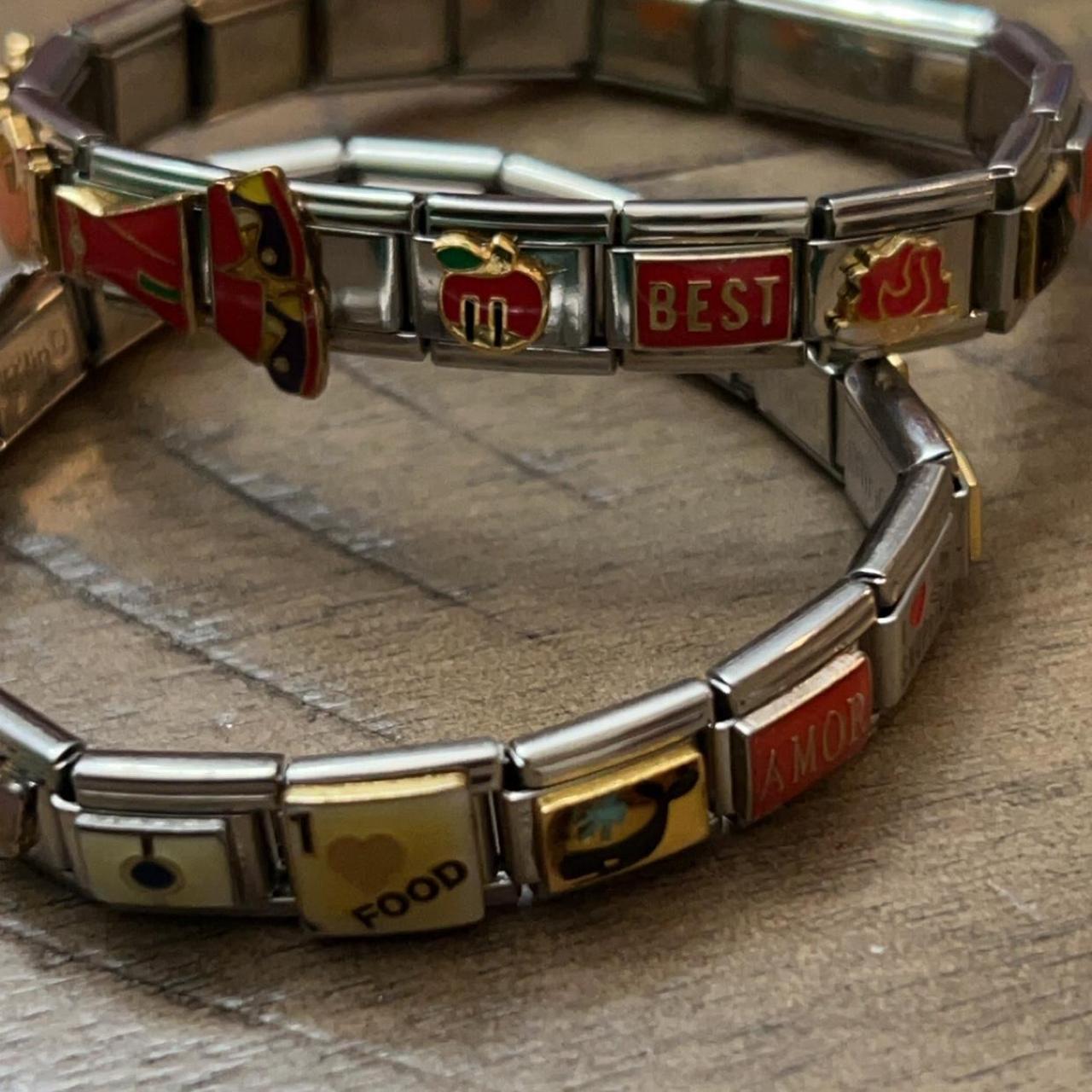 Italian charm bracelet super cute and customizable. ... - Depop