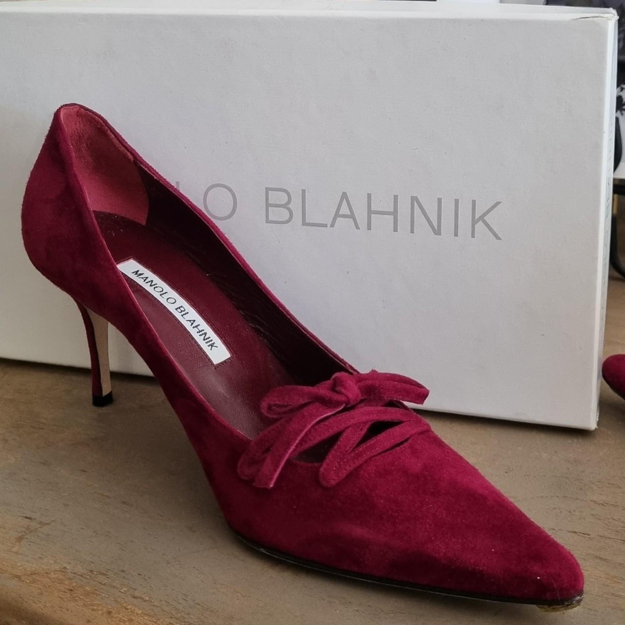 Gorgeous Manolo blahnik stunning ruby suede heels... | Depop
