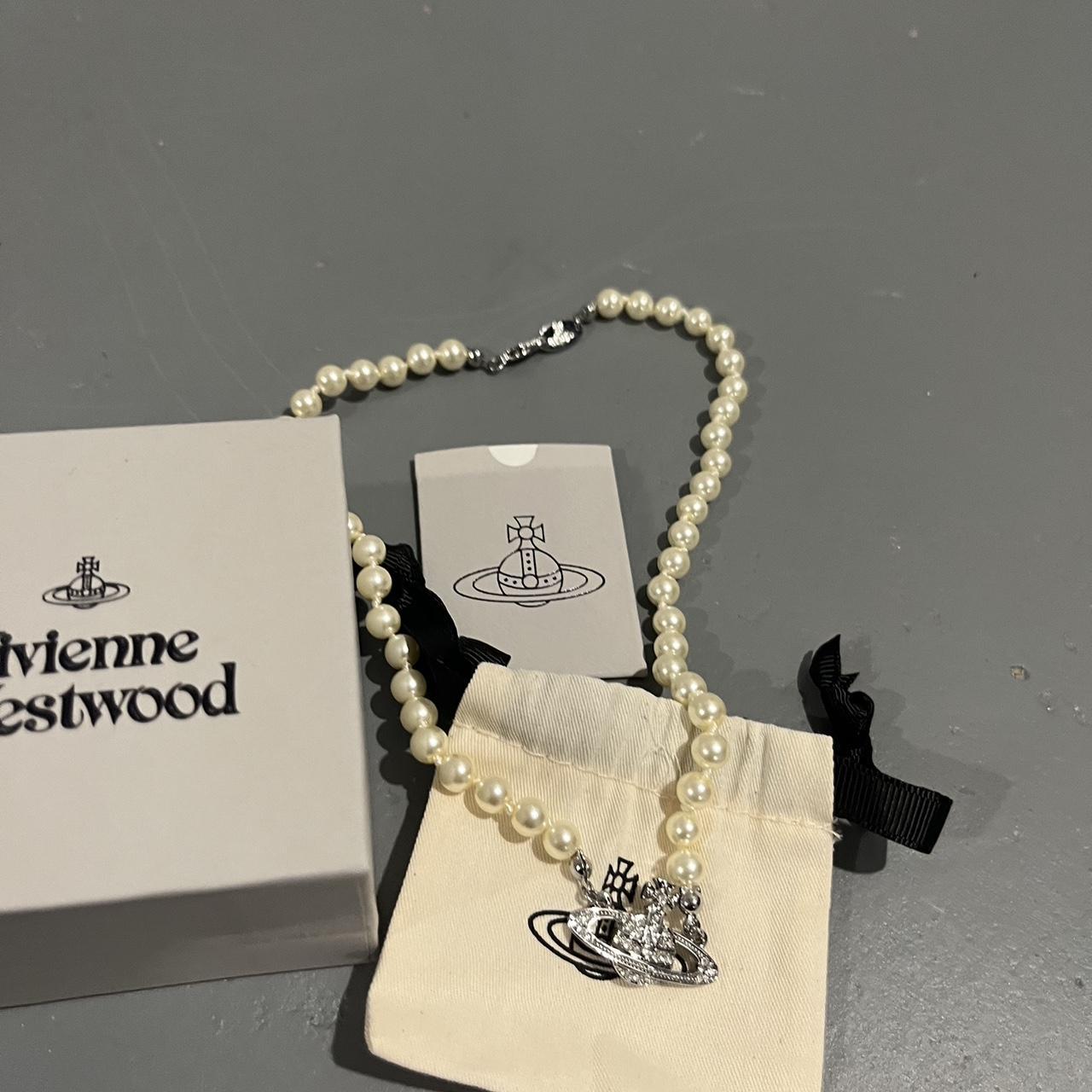 Vivienne westwood pearl necklace - in Good/like... - Depop