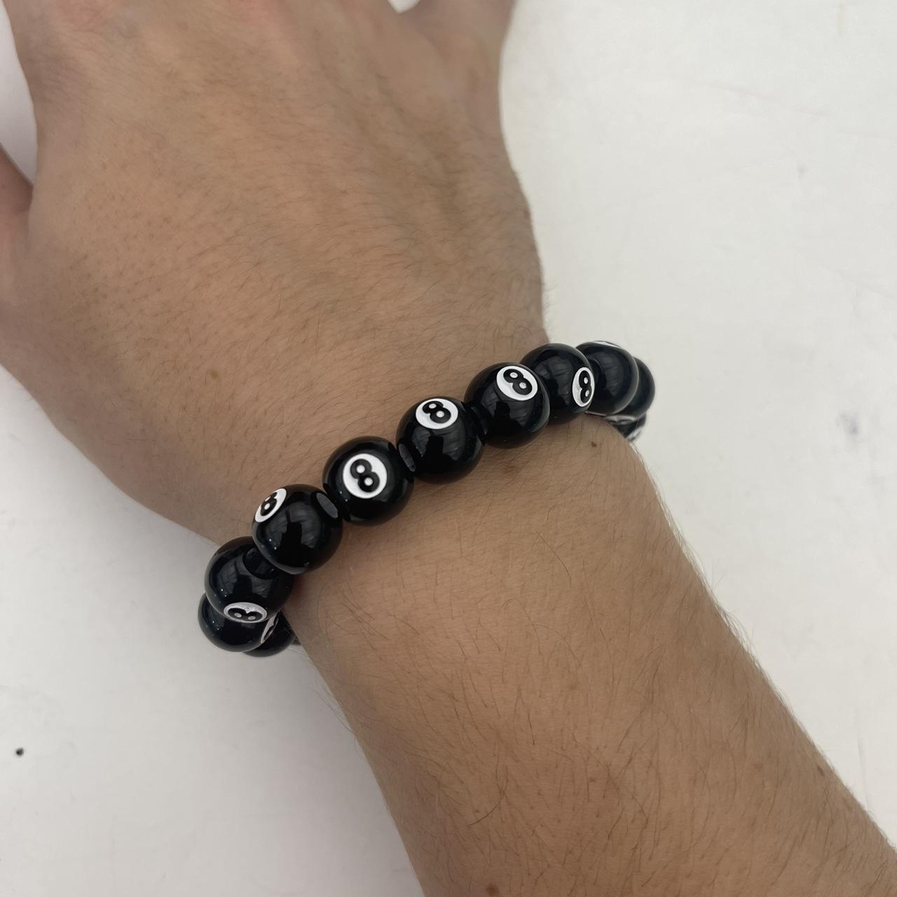 Stussy INSPIRED Vintage 8-ball bracelet - stretches... - Depop