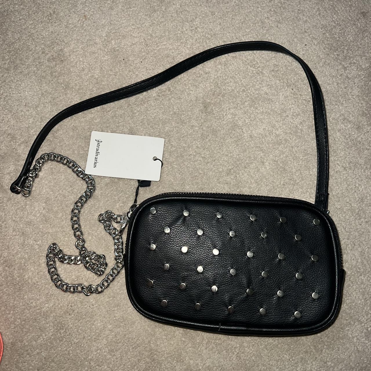 Black studded cross body strap bag New with tags... - Depop