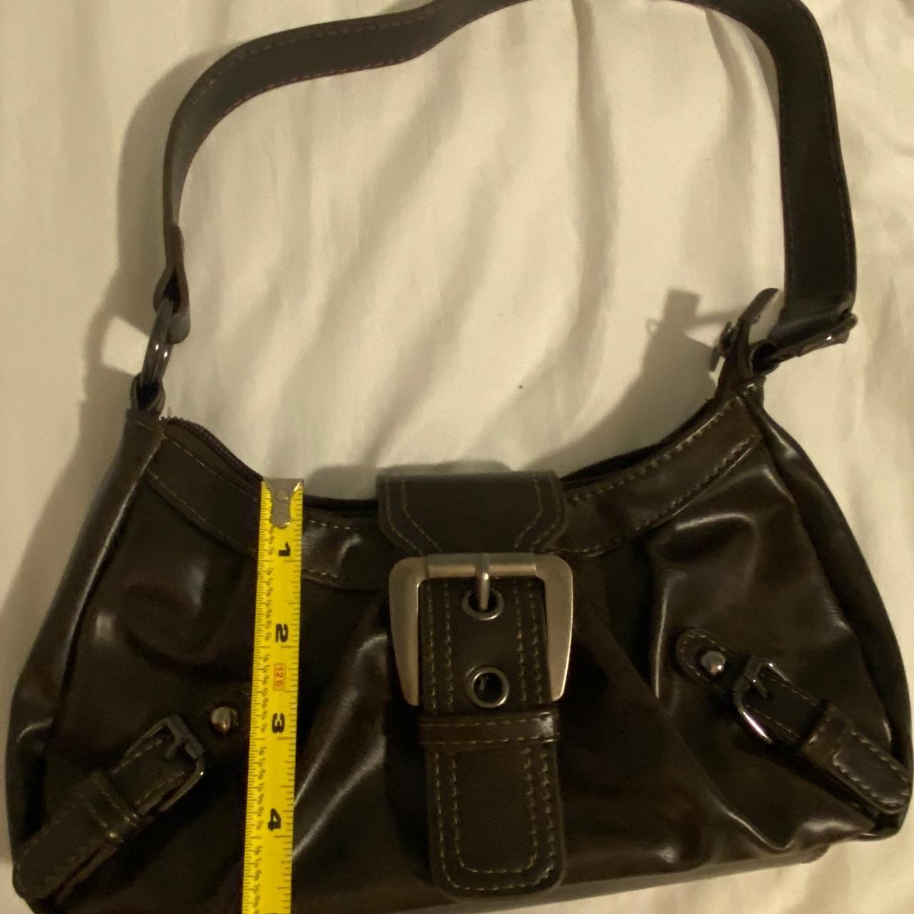 Women's Y2k Purse coffee brown Shoulder buckle bag - Depop