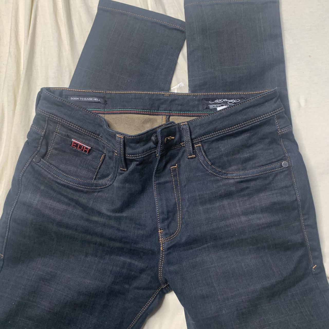 ED HARDY SKULLER JEANS RARE Y2k amazing condition... - Depop