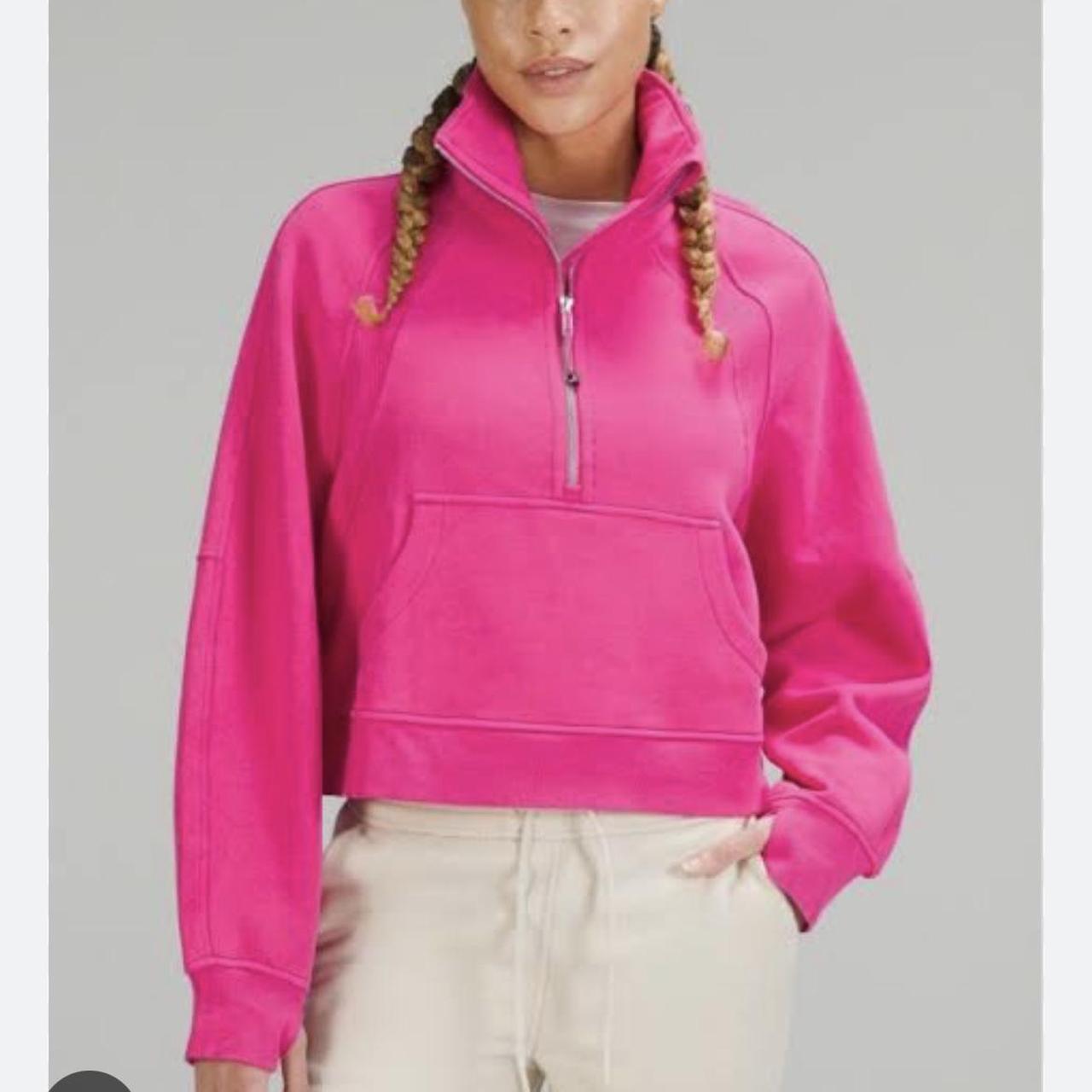 Lululemon Scuba Half Zip Sonic Pink As new washed... - Depop