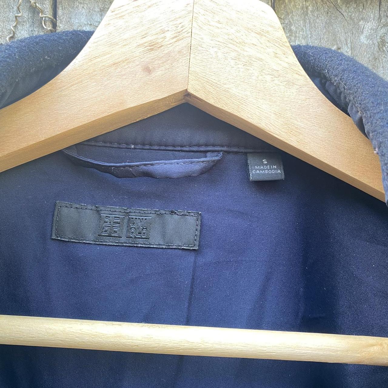 Uniqlo navy men’s shirt jacket or ‘shacket’ size... - Depop