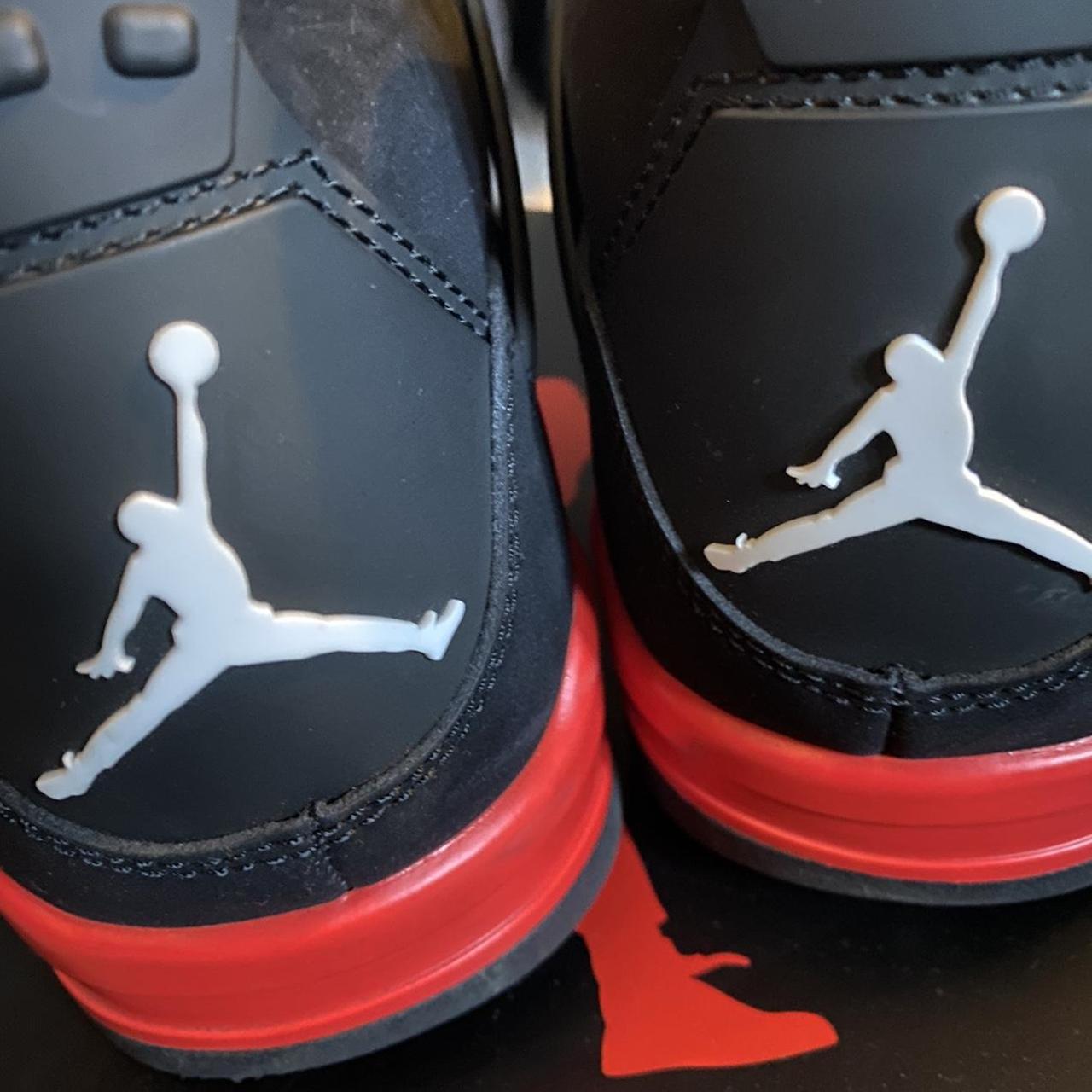 Jordan Men's Black and Red Trainers | Depop