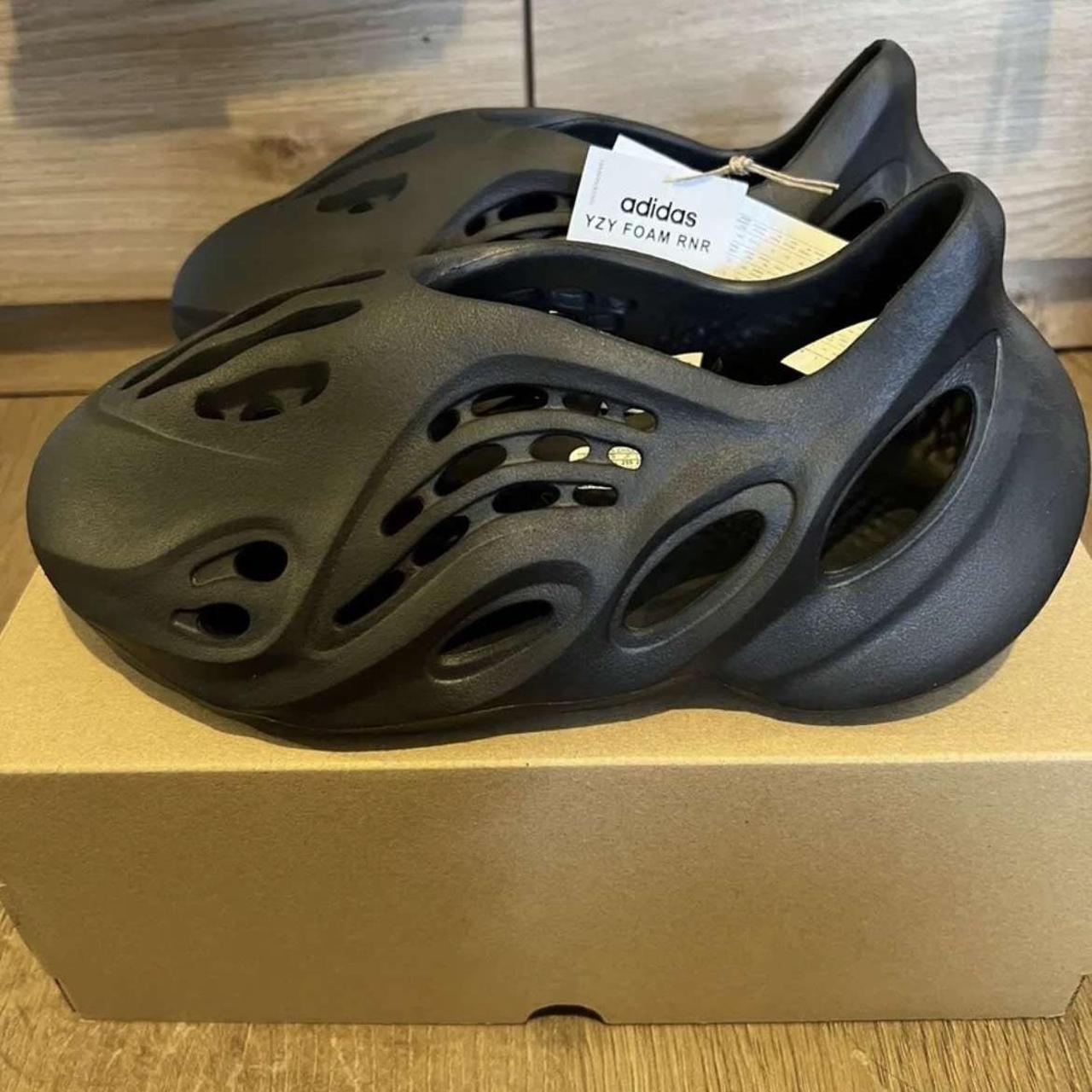 Yeezy foam runner Black colour way Size 10 Free... - Depop