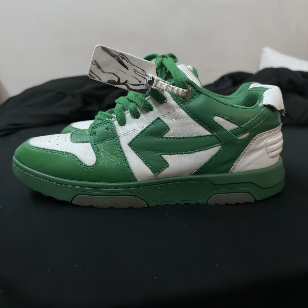 Green and white off white out of office, recently... - Depop