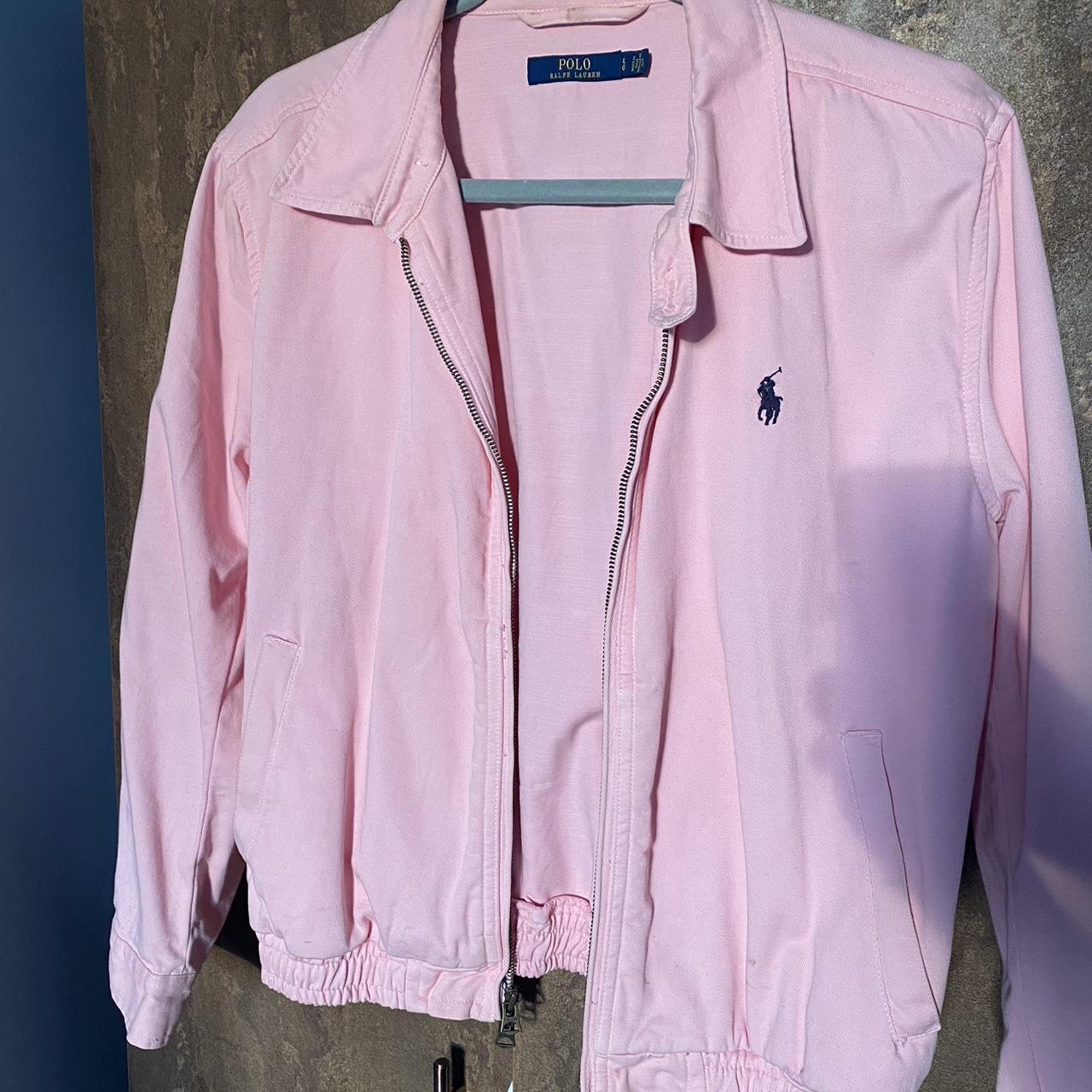 Polo Ralph Lauren Harrington jacket in baby pink.... - Depop