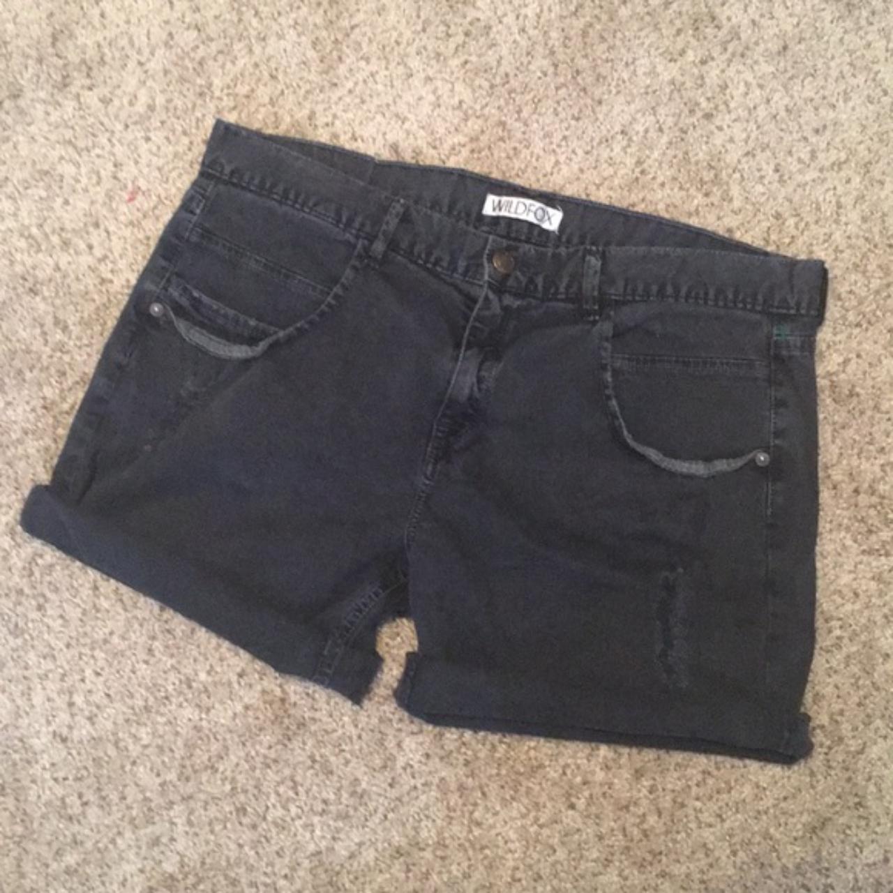 Dark Gray Wildfox Distressed Shorts Stay chic for... - Depop