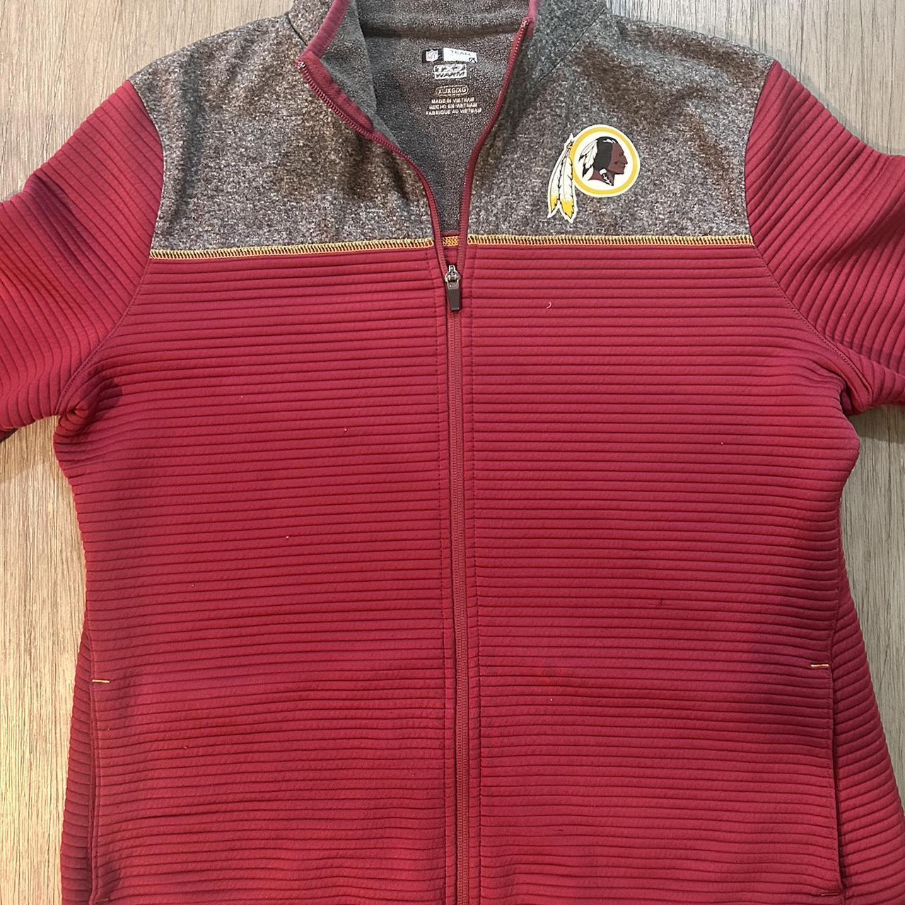 Red and grey Nike Washington Redskins full zip... | Depop