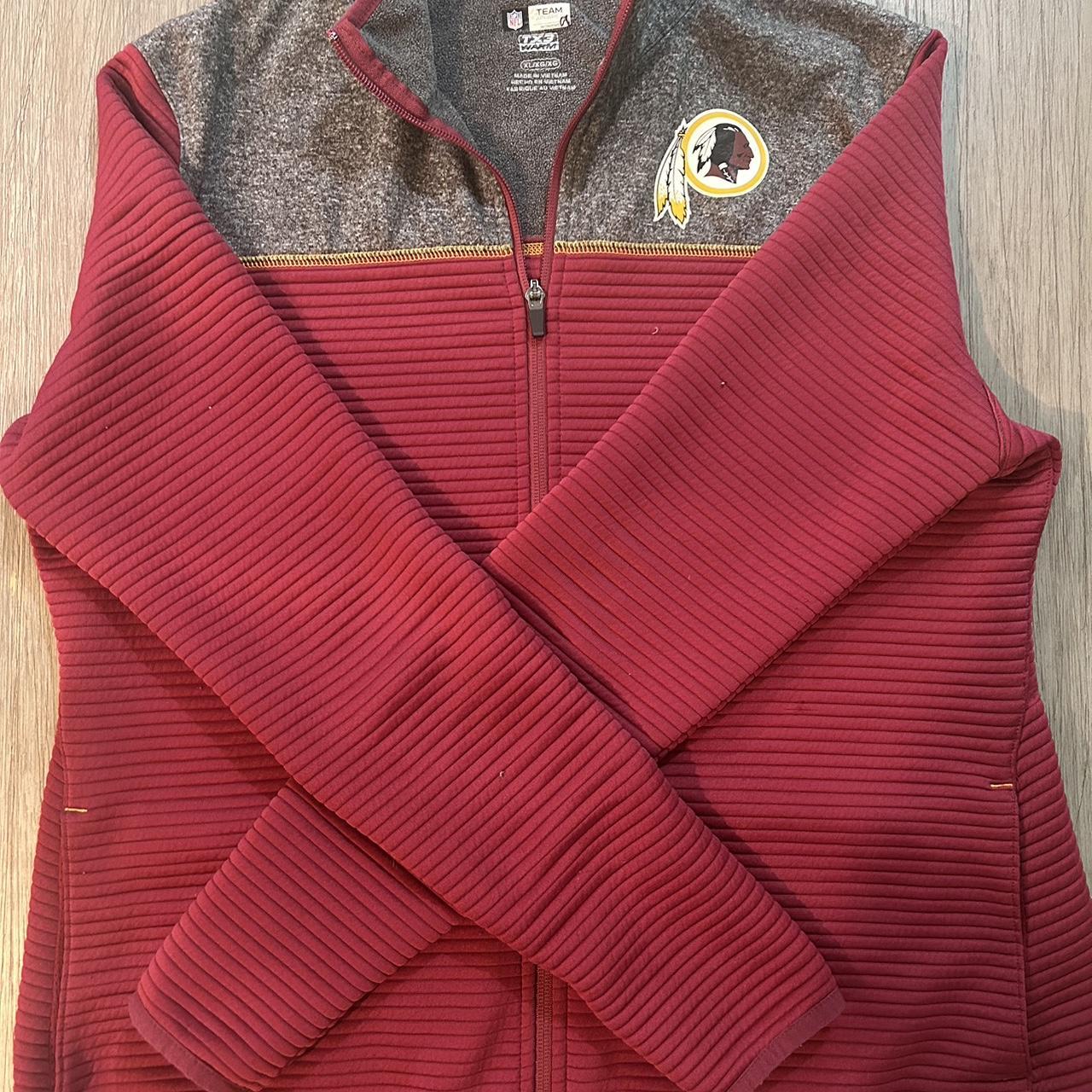 Red and grey Nike Washington Redskins full zip... | Depop