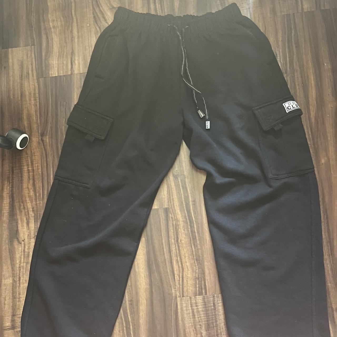 Black pro club sweat pants I flared them and are... | Depop