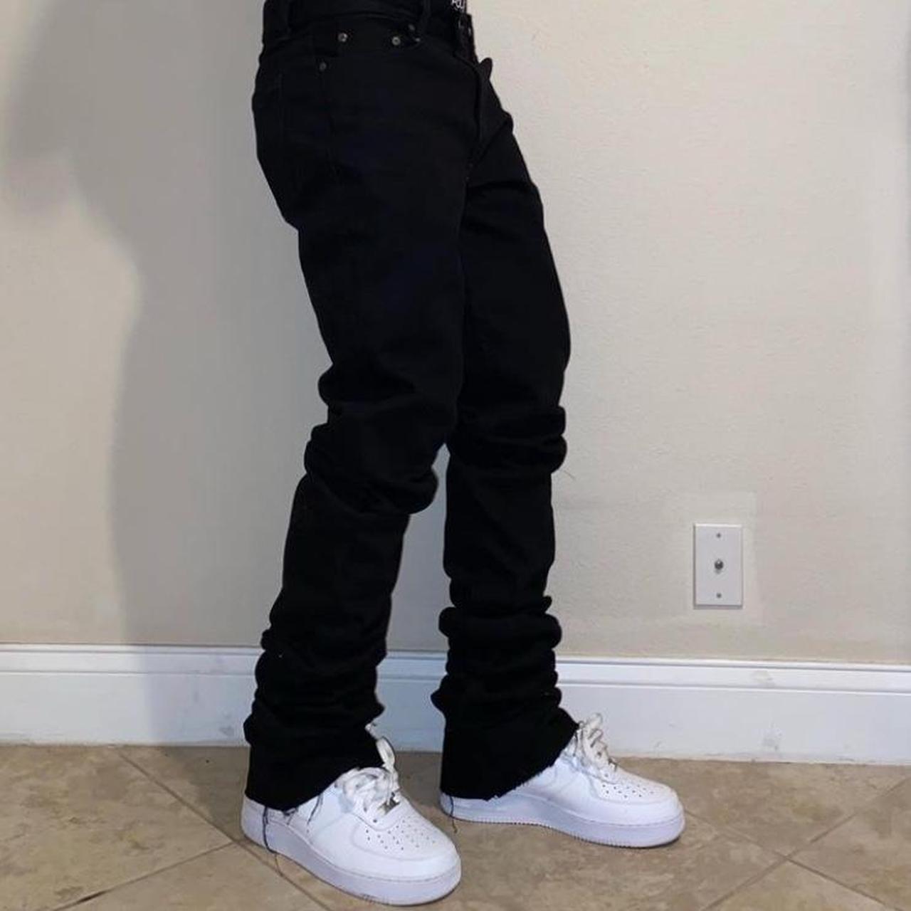 pressure pants size 34 stacked only tried on never... - Depop