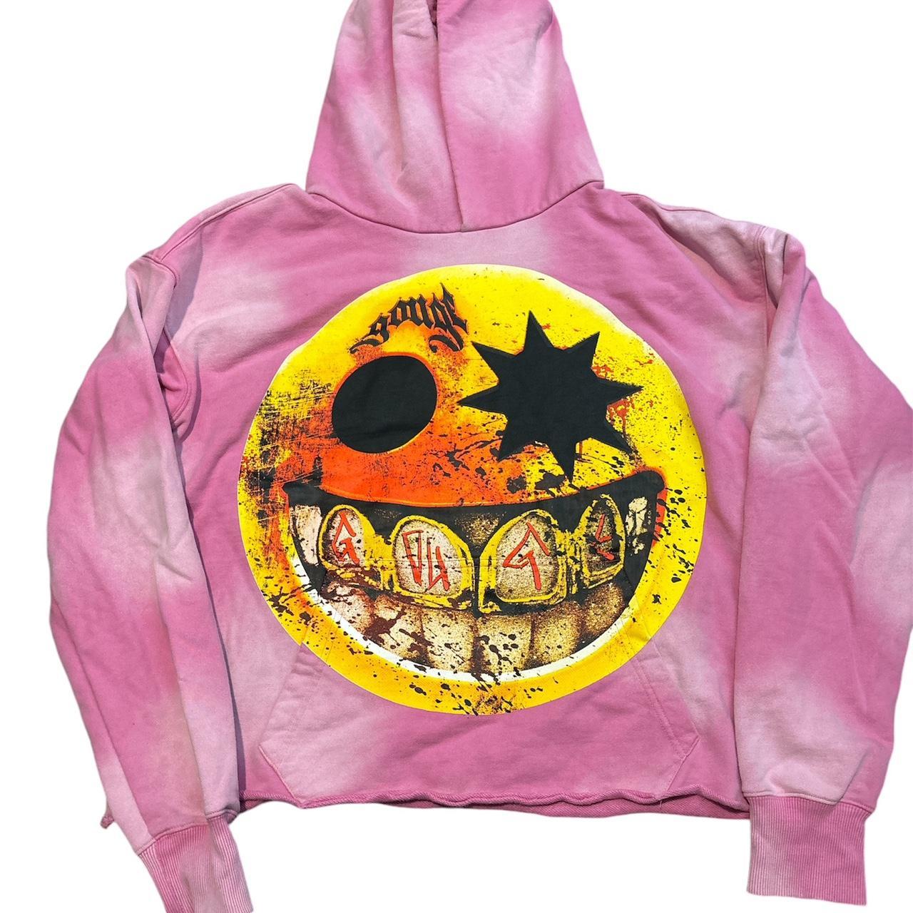 GOUGE SMILE TOUR CROPPED HOODIE OVERSIZE HOOD SUPER... - Depop