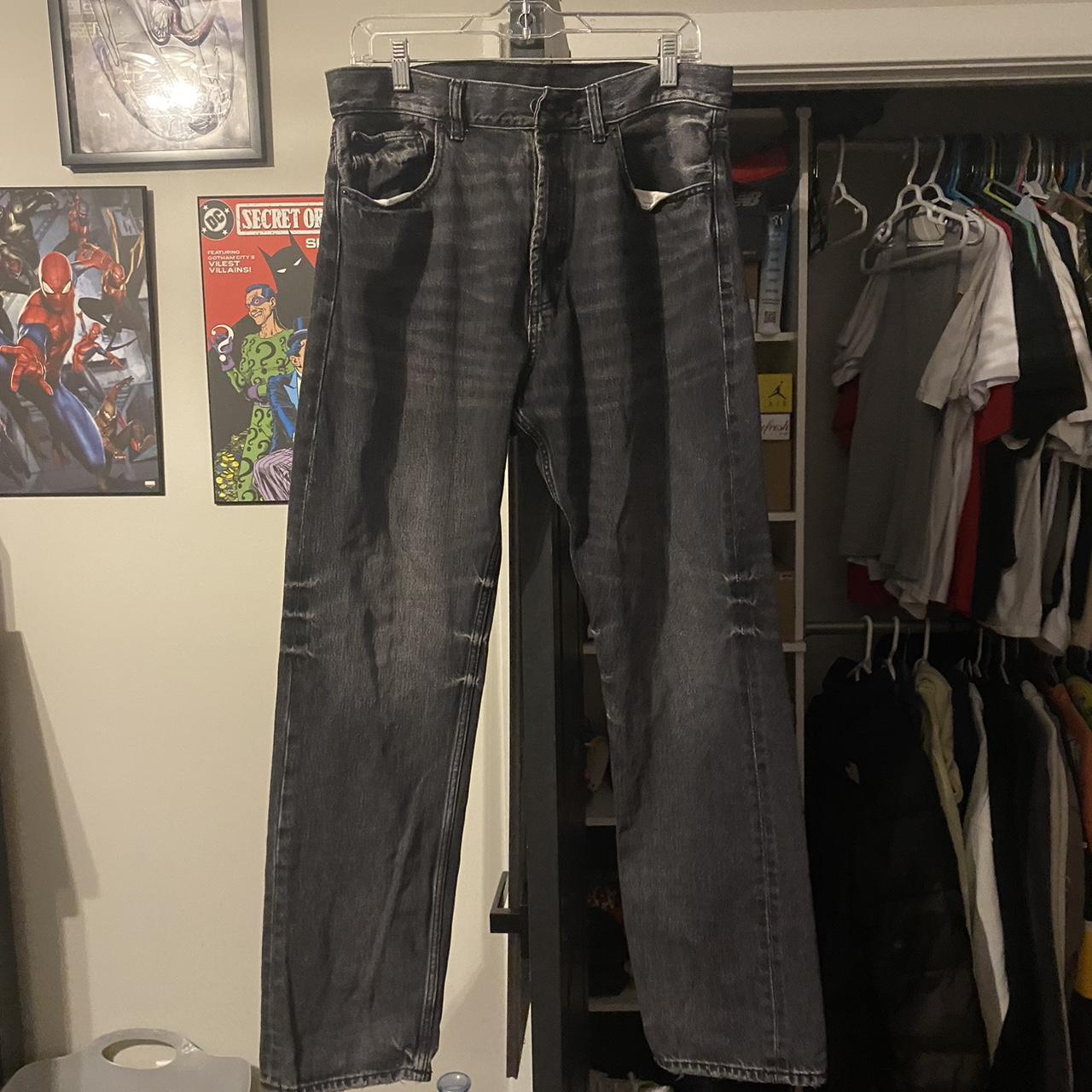 Black essentials jeans Badly worn Sz 31 - Depop