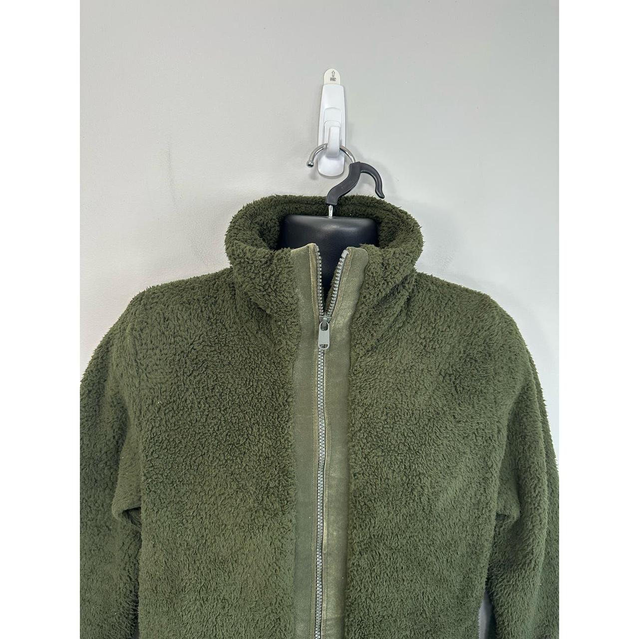 Athleta Tugga Sherpa Fleece Jacket Long Length Green... - Depop
