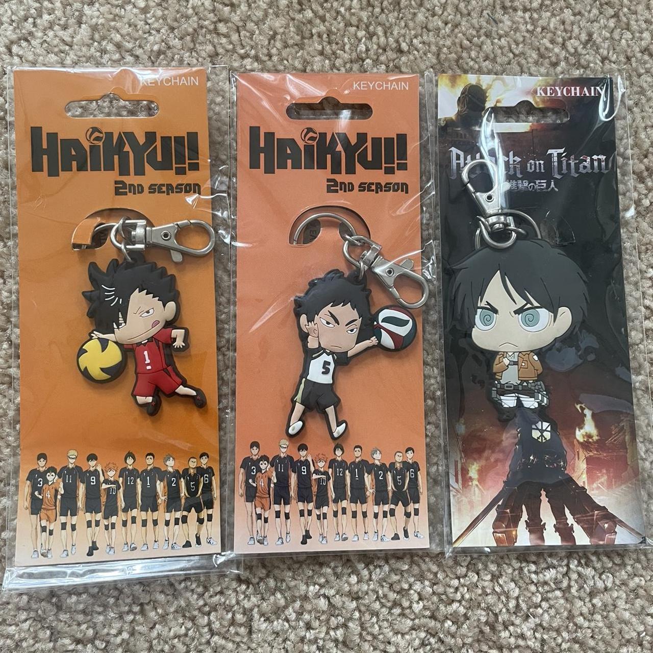 Haikyuu and Aot Keychains Akashi, Kuroo, and Eren... - Depop