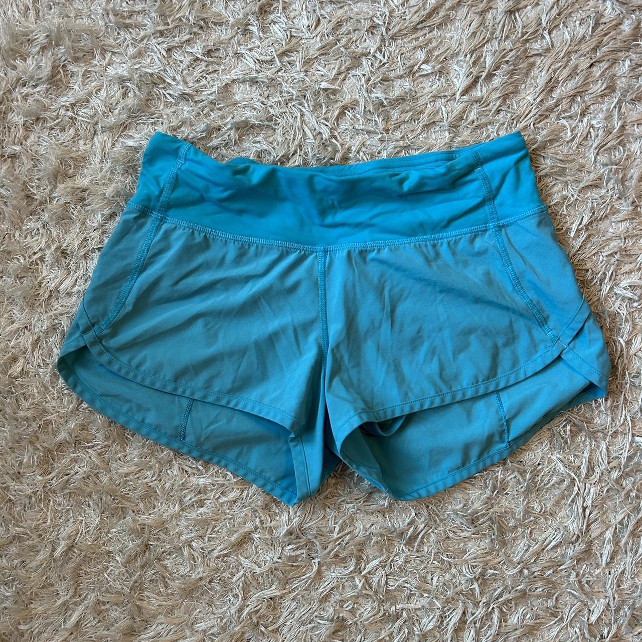 light blue lululemon speed-ups. size 2, worn... - Depop
