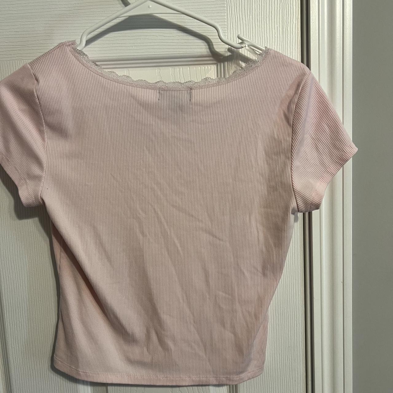 Light pink lace top #feminine | Depop