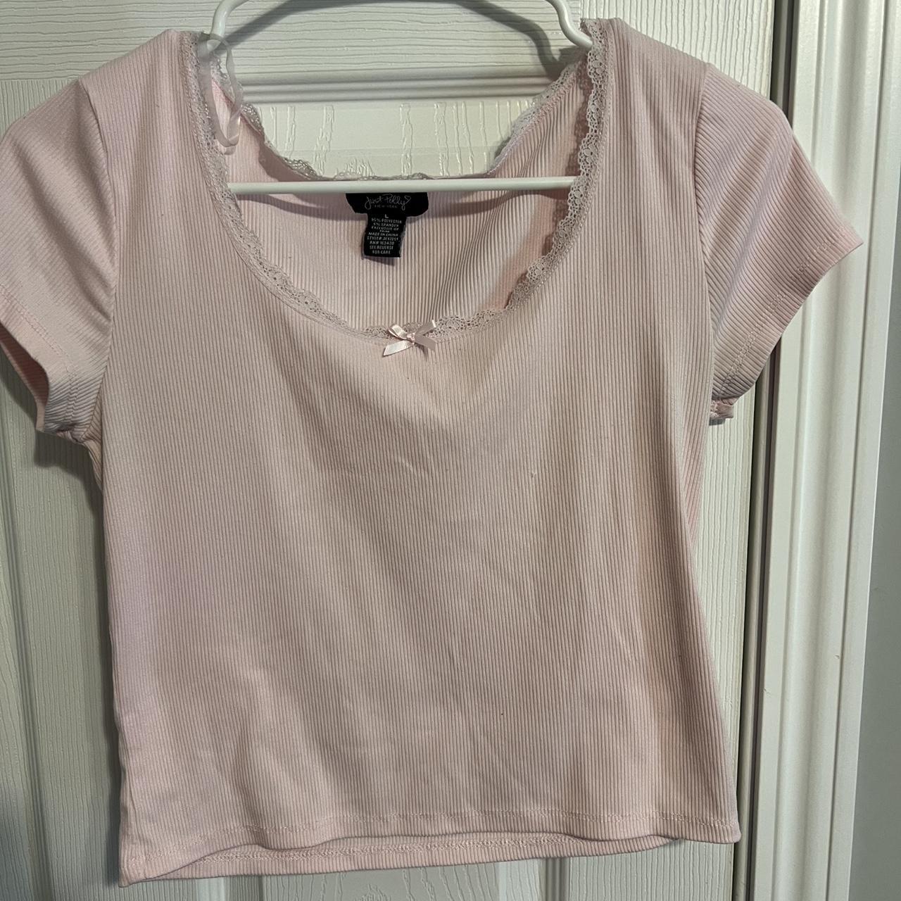 Light pink lace top #feminine | Depop