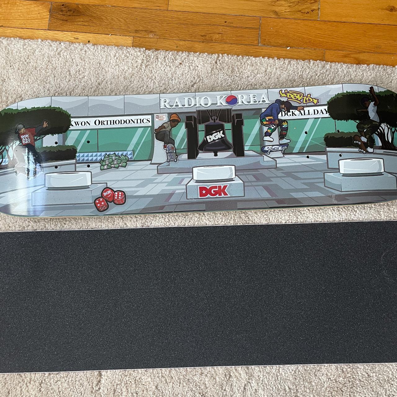 2 pack of brand new dgk skate deck and dgk grip... - Depop