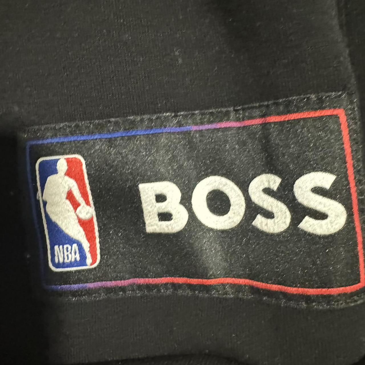 NBA X HUGO BOSS Zip up hoodie in black and red ... - Depop