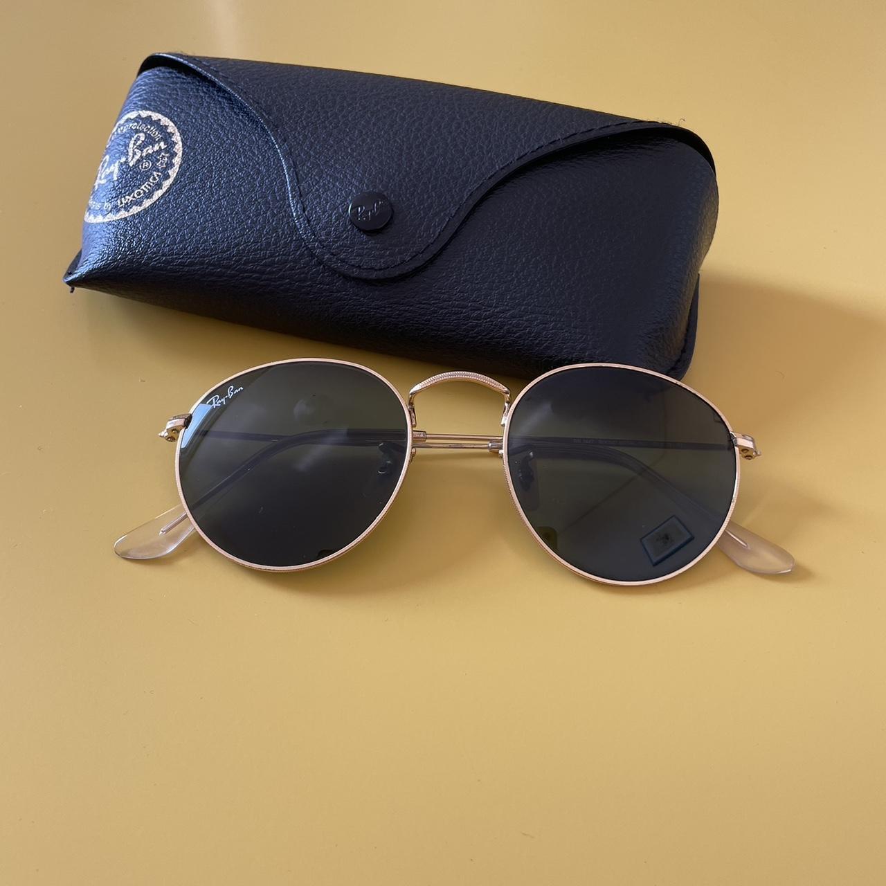 ⭐️ Genuine Ray-ban round sunglasses ⭐️ Gold Rim ⭐️... - Depop