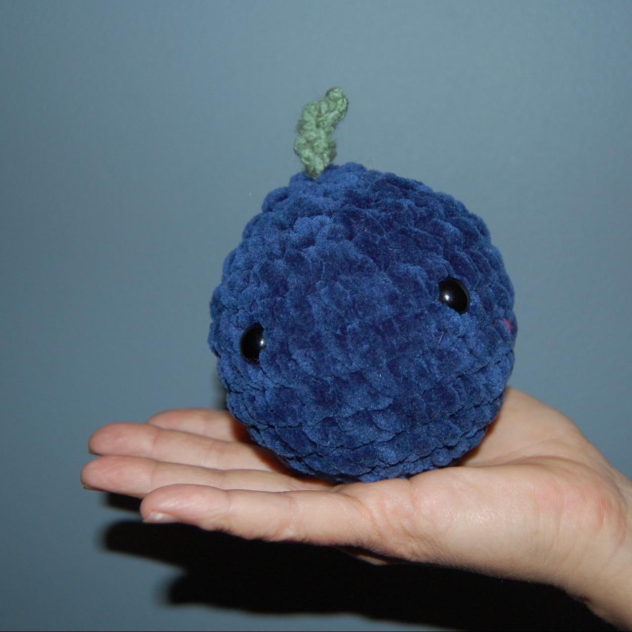 Hand made stuffed small Blueberry Plushie with... - Depop