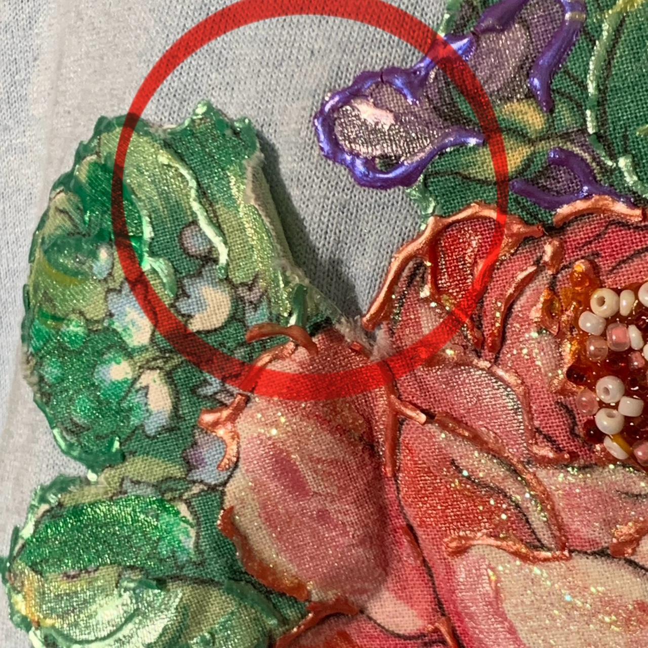 90s Baby Blue Screen Stars Best Floral Single Stitch... - Depop