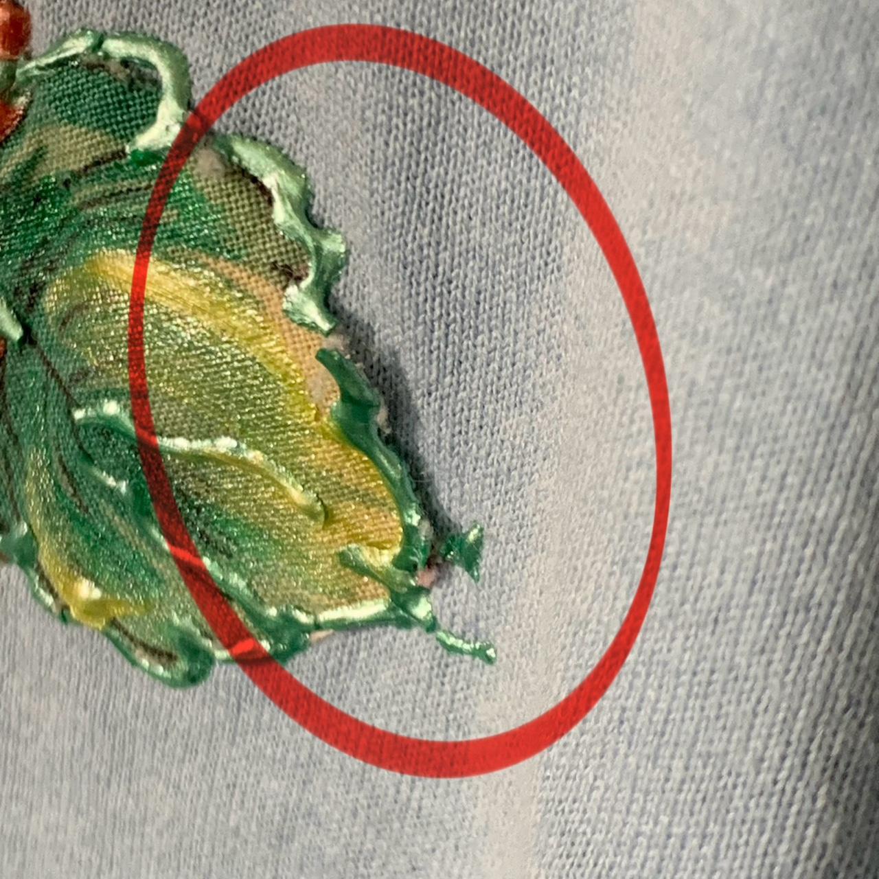 90s Baby Blue Screen Stars Best Floral Single Stitch... - Depop