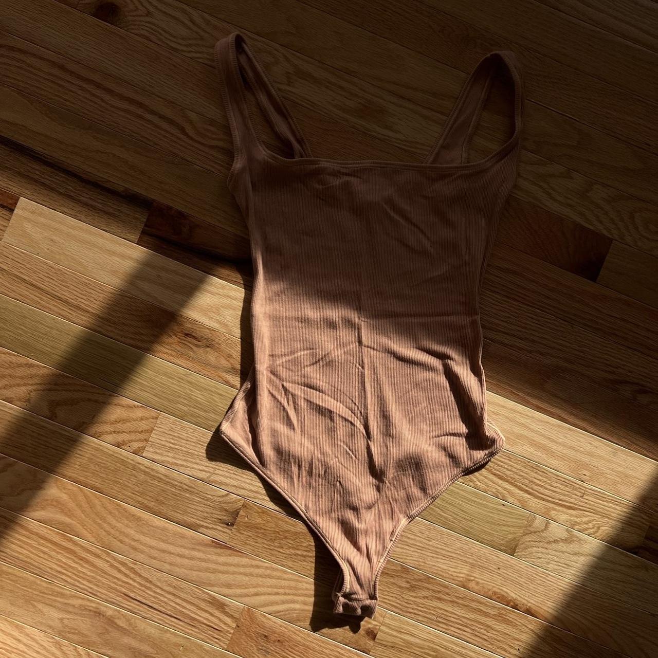 Skims Women's Tan Bodysuit | Depop