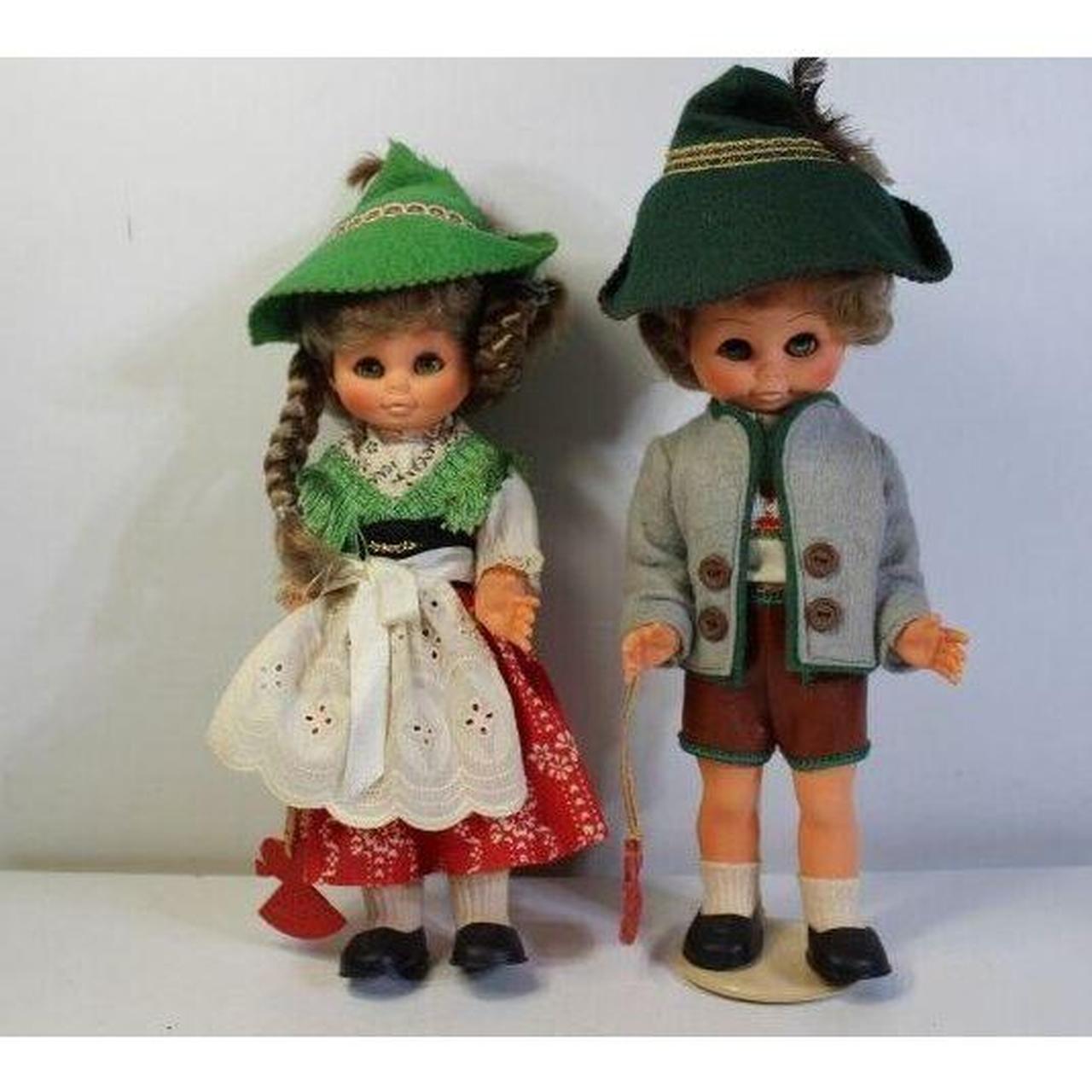 VTG 1950s ARI German 12" Celluloid Boy & Girl Ethnic... - Depop